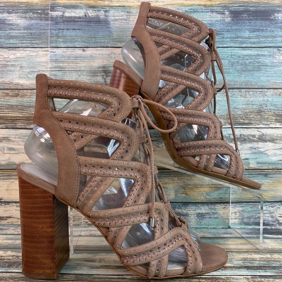 1. State | Shoes | State Kayley Taupe Nubuck Leather Dress Sandal Lace ...